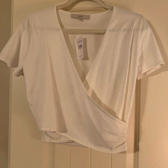 LOFT | Tops | Nwt Loft Cropped Wrap Top | Poshmark